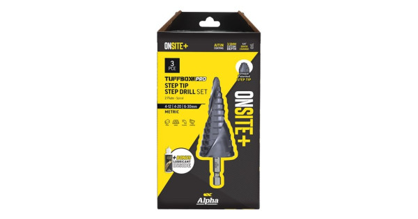 Alpha SM3STQRSD-B - 3 Piece | Alpha Onsite Step Drill Tuffbox Pro Drill ...