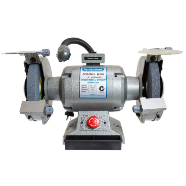 Linishall BG8 - 8" 200mm 1HP 750W Heavy-Duty Bench Grinder
