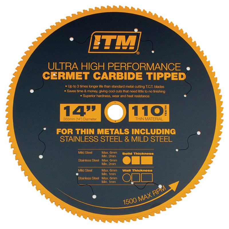 ITM S14-PROKIT - 350mm 240V Metal Cutting Drop Saw With 66T TCT Mild ...