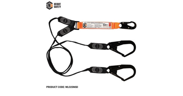 LINQ WL02SNSD - Elite Double Leg Shock Absorbing Webbing 2m Lanyard ...