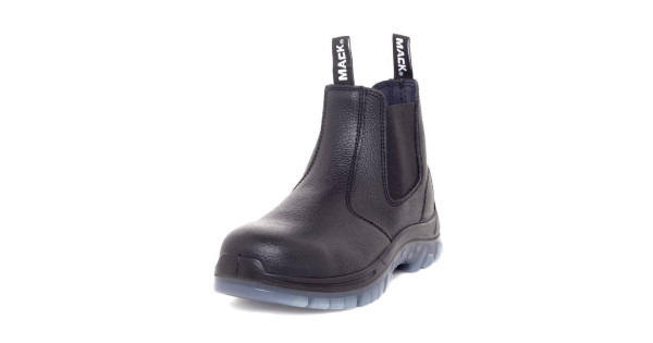 Mack MK0TRADIEBBF100 - Tradie Slip-On Steel Toe Cap Black Safety Boots ...