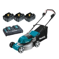 Makita DLM461PT3 18Vx2 460mm 18 5.0Ah Cordless Brushless Lawn Mower Kit