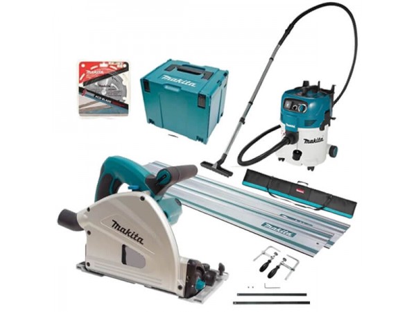 Makita SP6000JT2X VC30M 165mm Plunge Cut Circular Saw and Vacuum Combo Kit