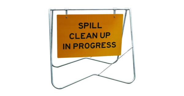 Spill Crew RSSC-SCPJMC1 - Swing Stand with Metal Sign “Spill Clean Up ...