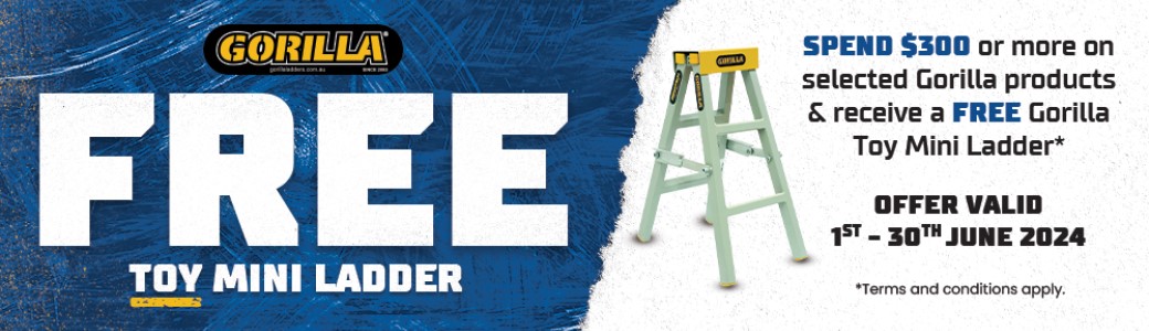 Gorilla Ladders FPL004-PRO - 1.14m 150kg 4-Step Fibreglass Industrial ...